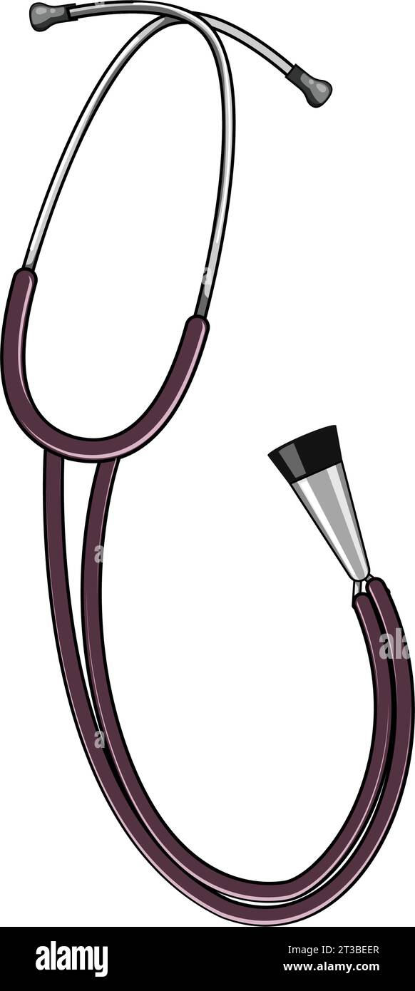 hospital stethoscope cartoon vector illustration Stock Vector Image ...