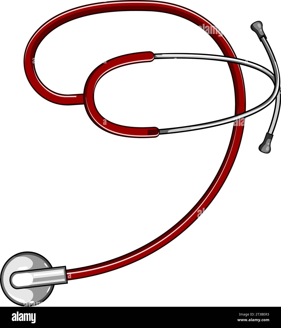 instrument stethoscope cartoon vector illustration Stock Vector Image ...