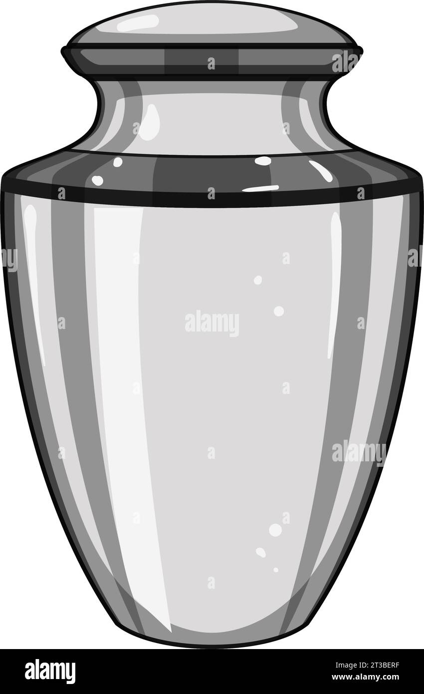 cremation urn ashes cartoon vector illustration Stock Vector Image ...
