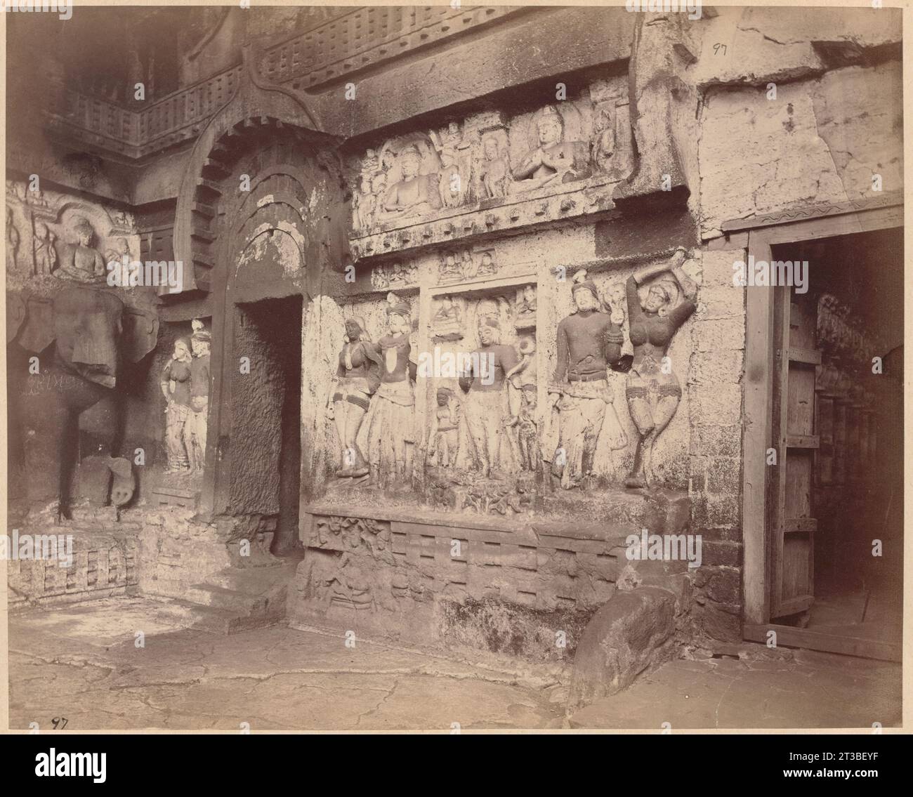Entrance to Chaitya Hall, Karli Caves, Karli, India Stock Photo - Alamy