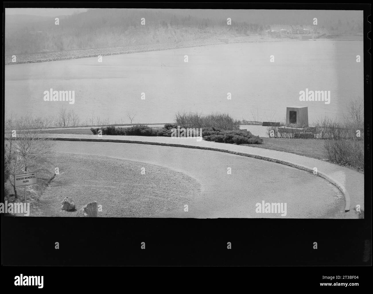 Winsor Memorial on westerly side of Administration Road looking ...