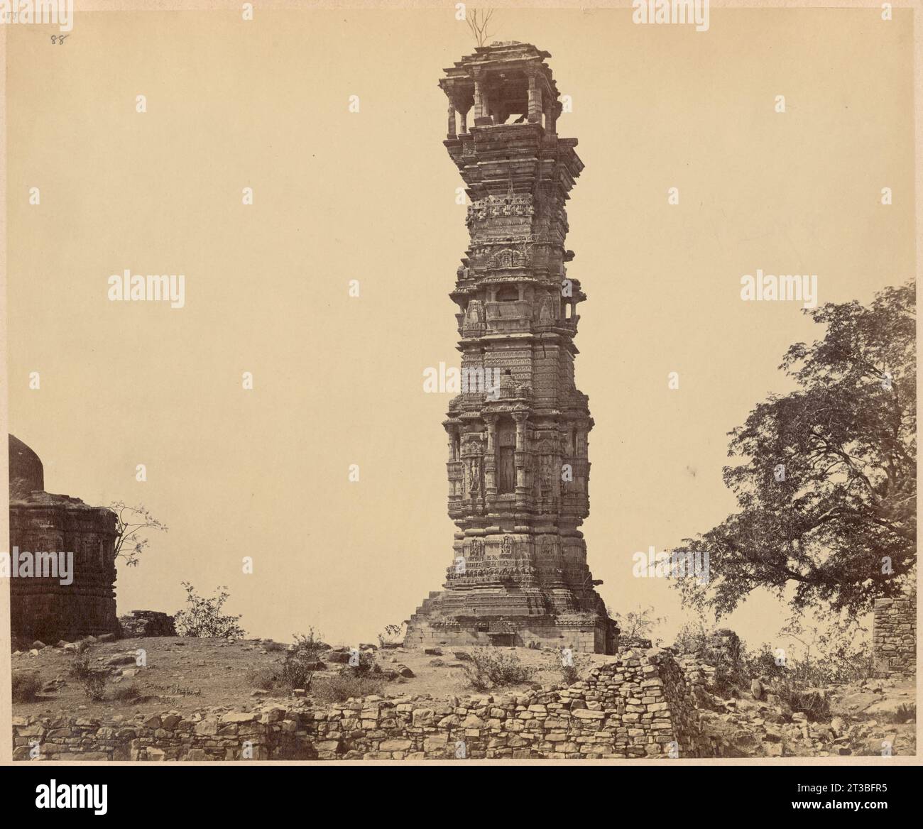 Chittur - the Jain tower Stock Photo - Alamy