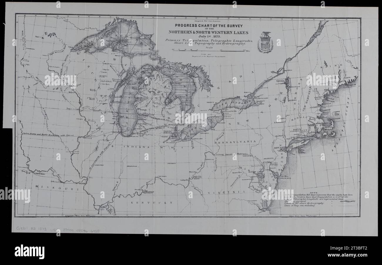 Progress chart of the Survey of the Northern & North Western Lakes ...