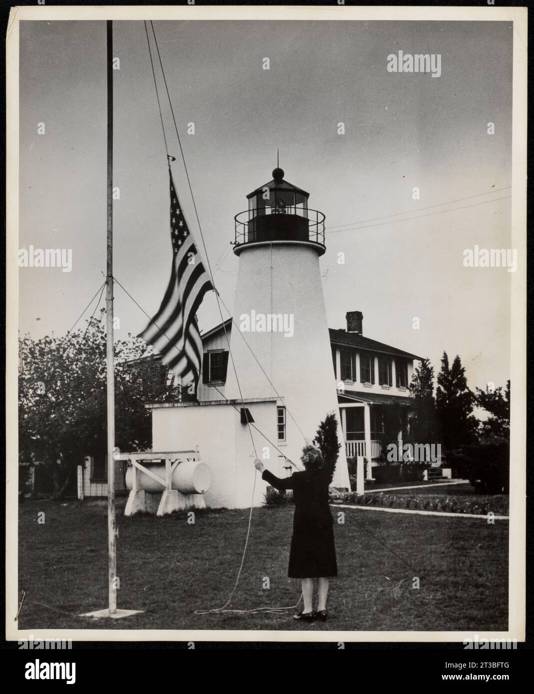 Woman Lighthouse Keeper Serves Coast Guard on Chesapeake Bay. Mrs ...