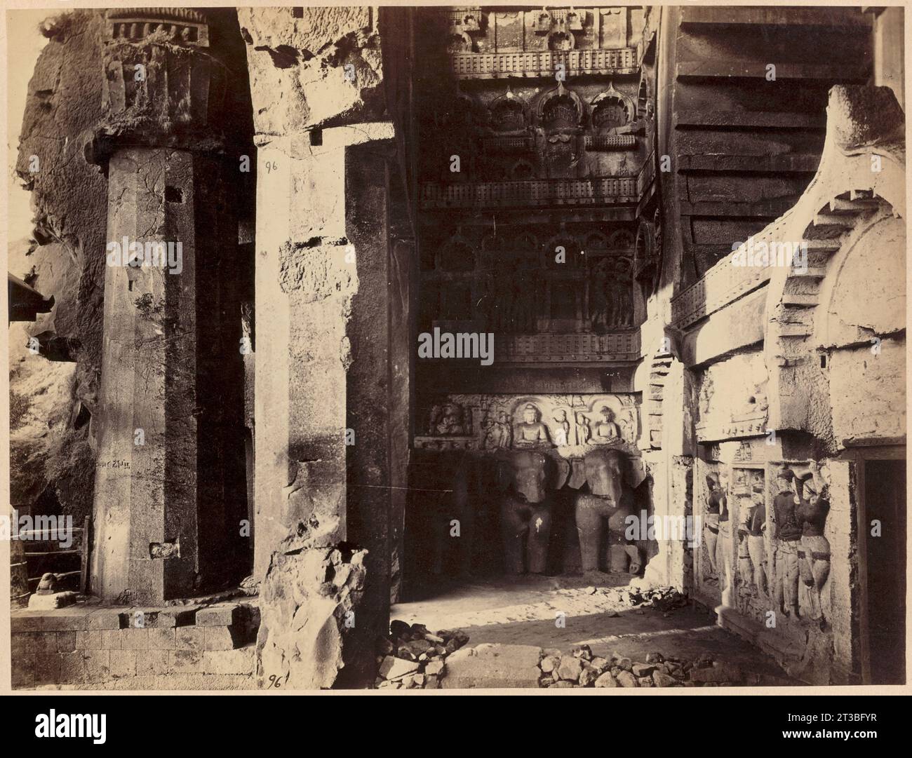 Entrance to Chaitya Hall, Karli Caves, Karli, India Stock Photo - Alamy
