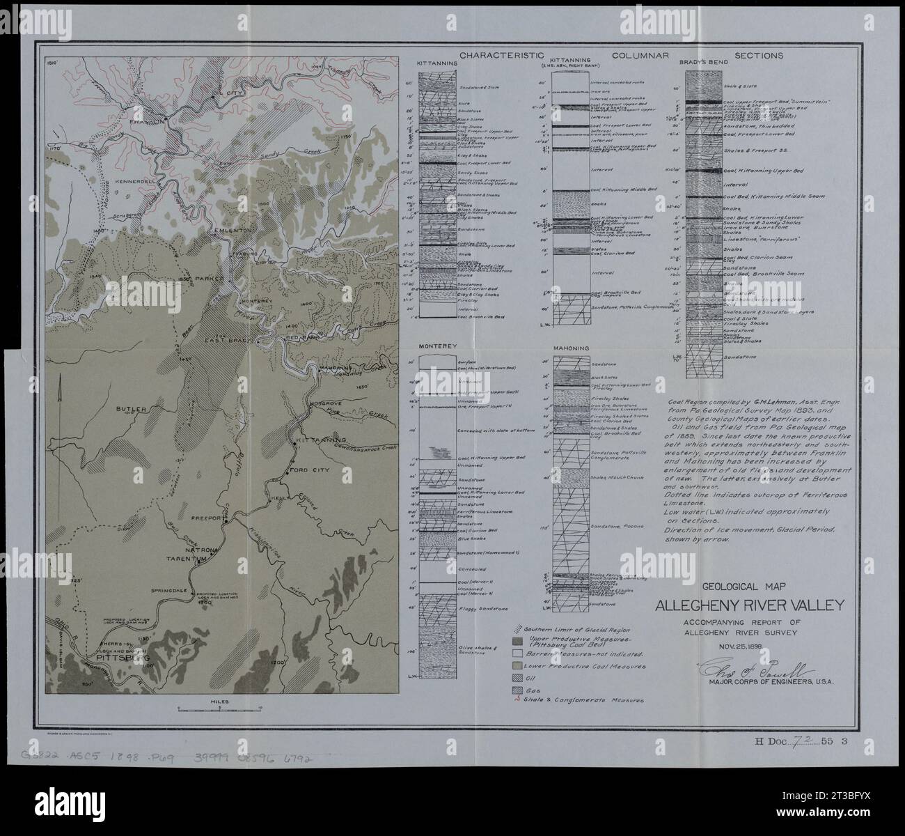 Geological map Allegheny River Valley accompanying report of Allegheny ...