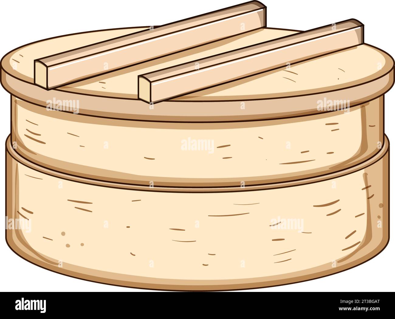 chinese bamboo steamer cartoon vector illustration Stock Vector Image ...