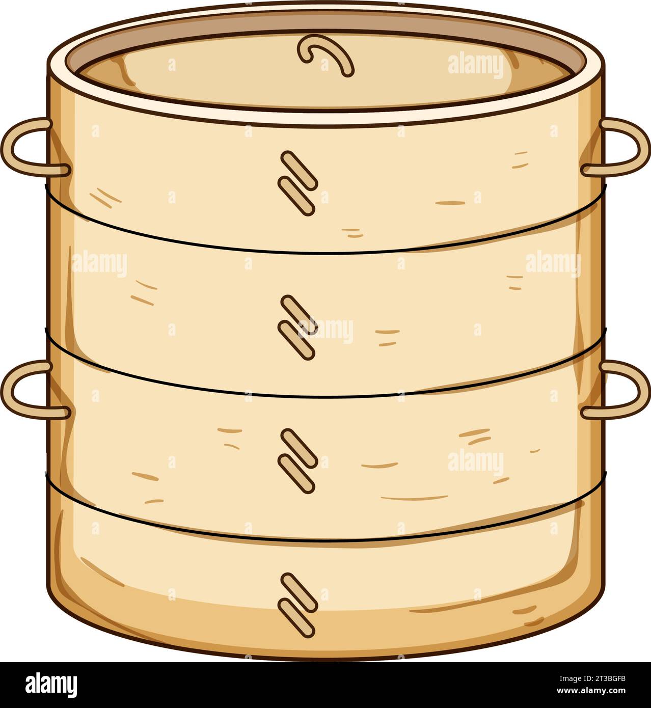 steam bamboo steamer cartoon vector illustration Stock Vector Image ...