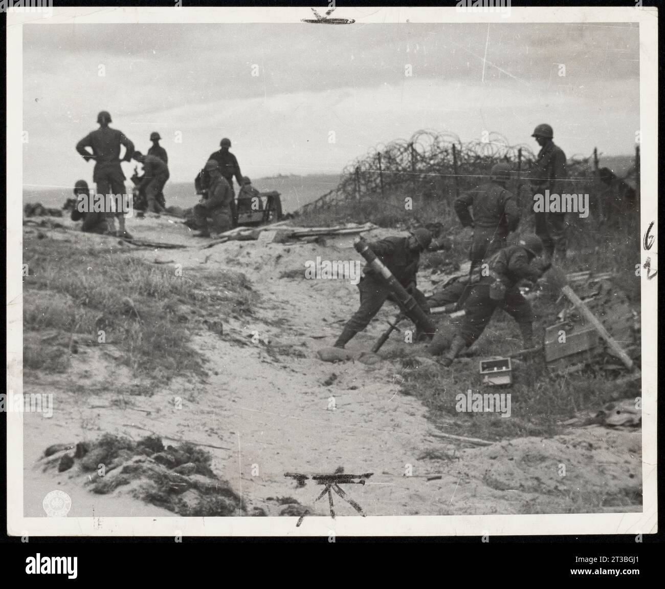 'Goon Gun' on Normandy Beachhead-Half an hour after landing on the ...