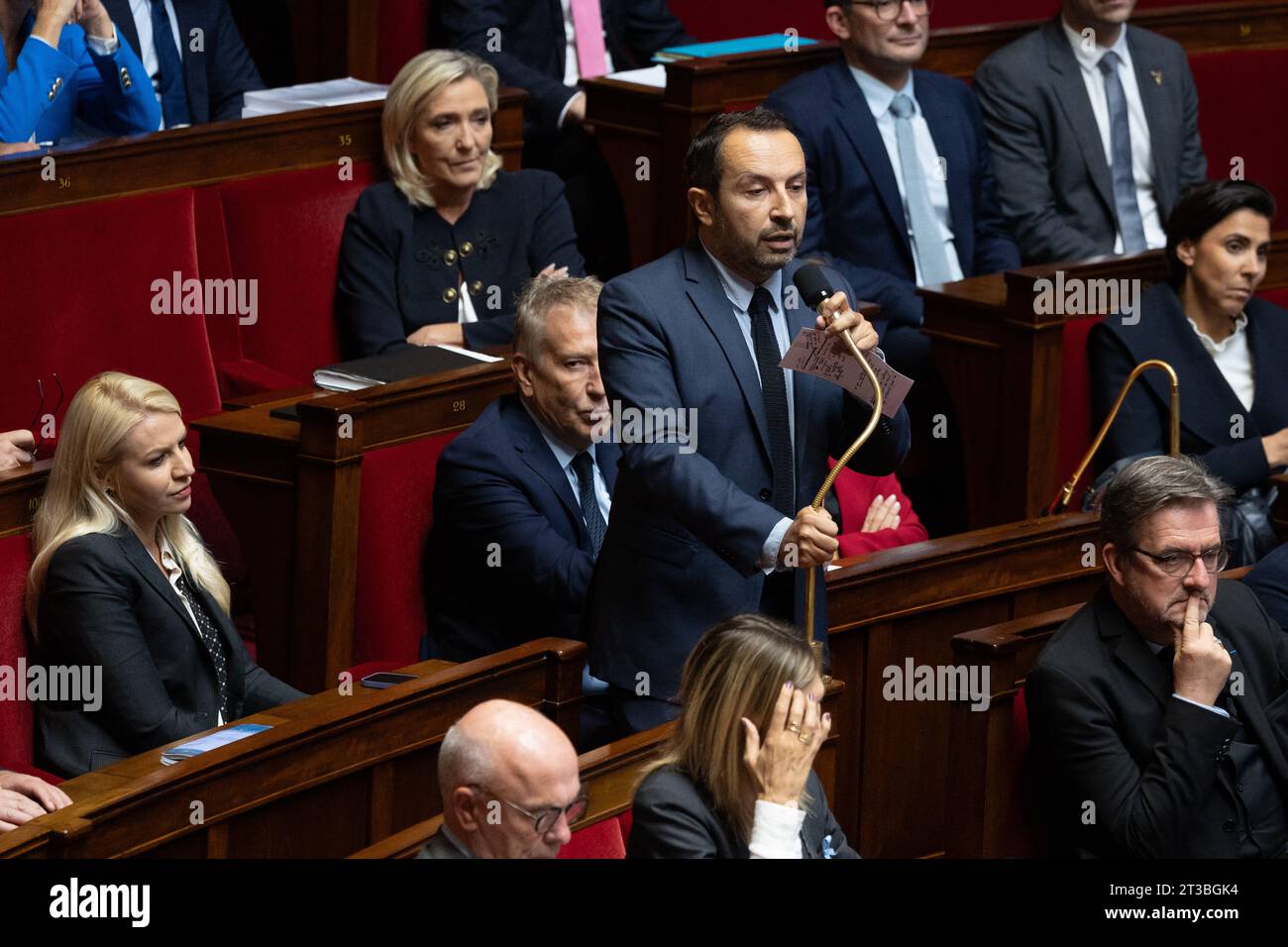 Paris, France. 24th Oct, 2023. French Rassemblement National (RN ...