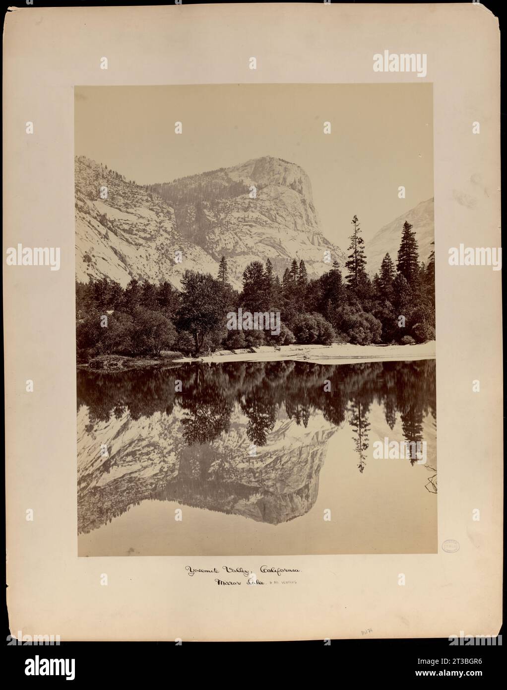 Mount Watkins, fully reflected in Mirror Lake, Yosemite Stock Photo - Alamy