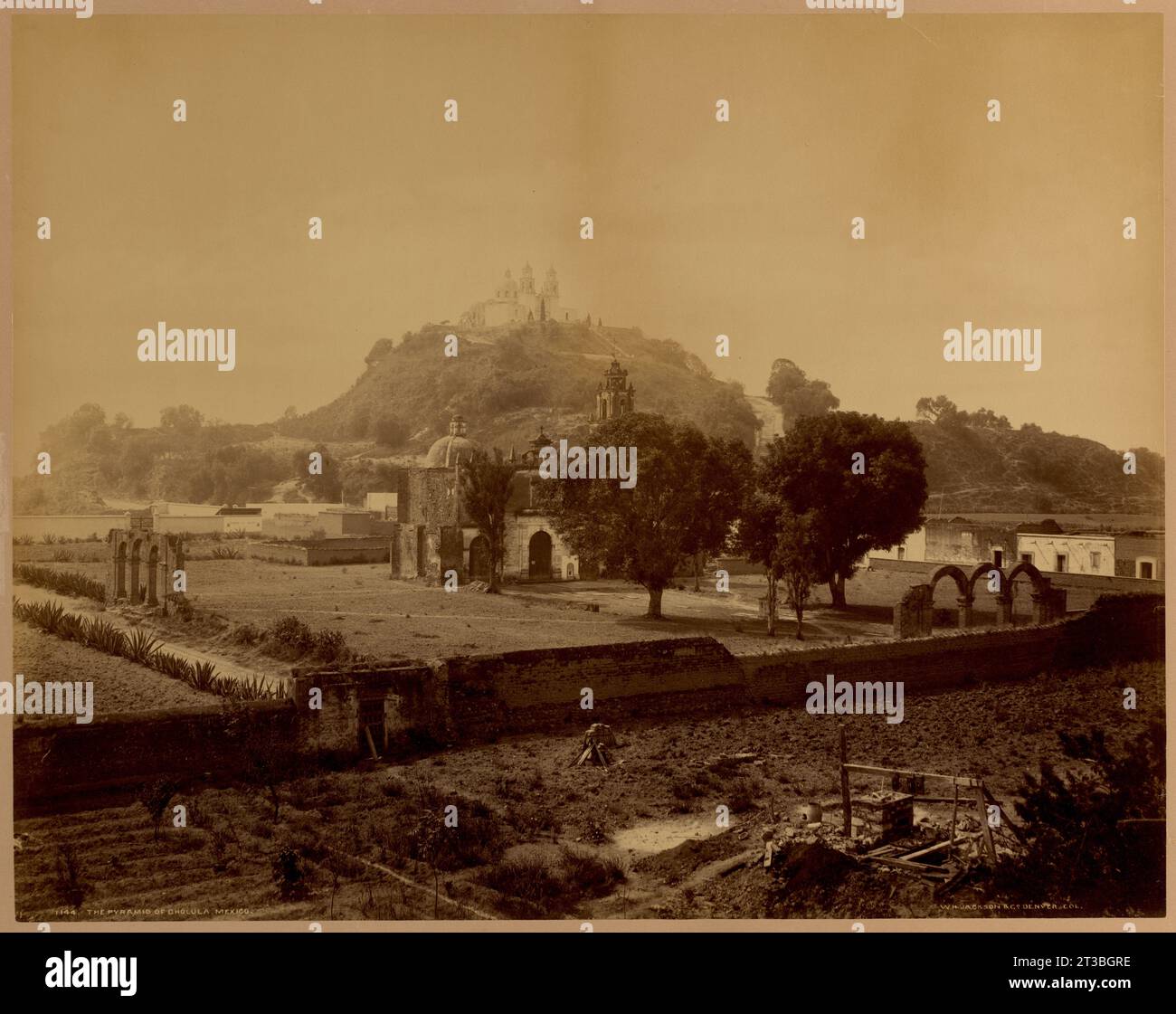 The pyramid of Cholula, Mexico Stock Photo - Alamy