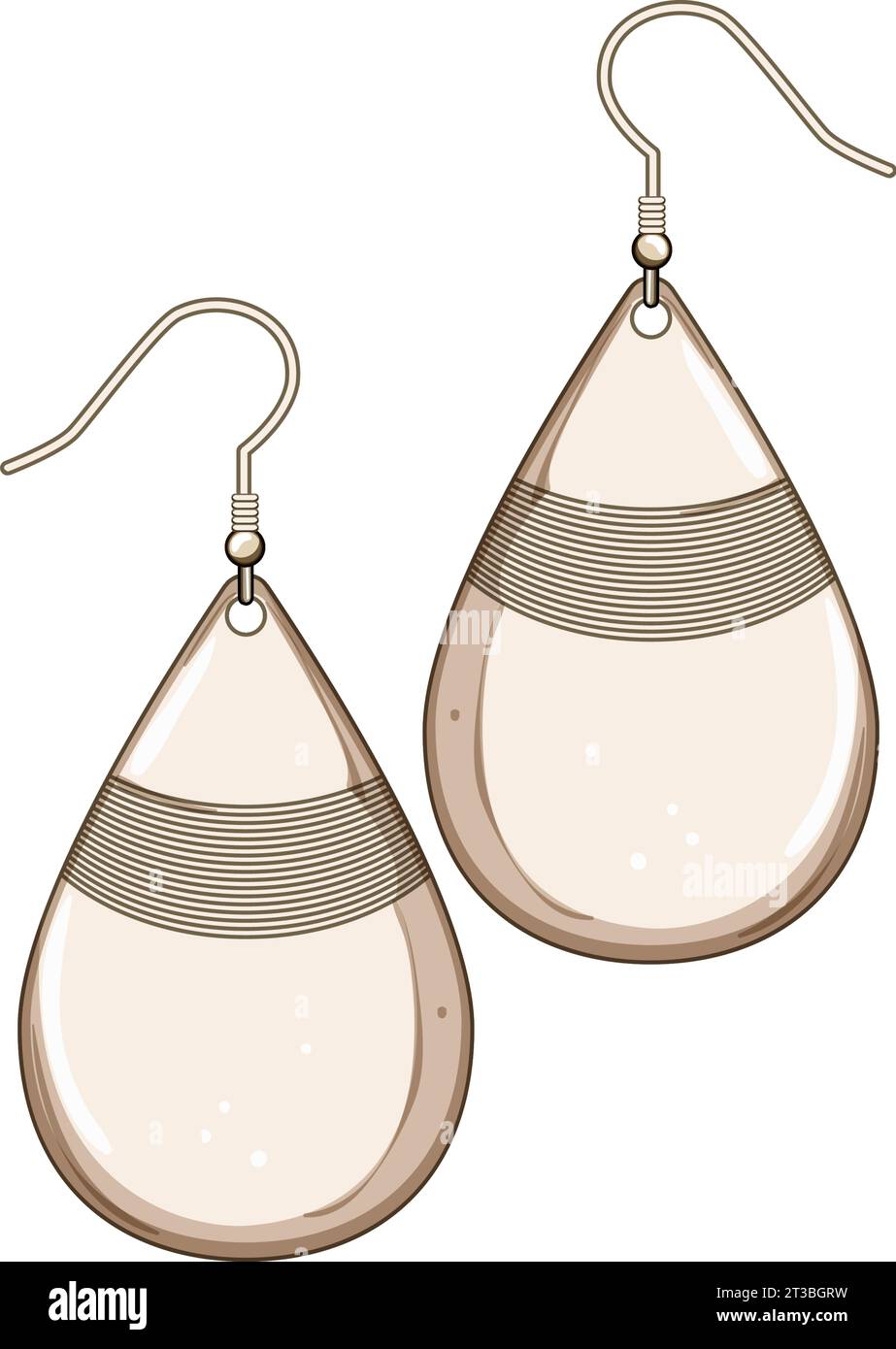 girl boho earrings cartoon vector illustration Stock Vector Image & Art ...