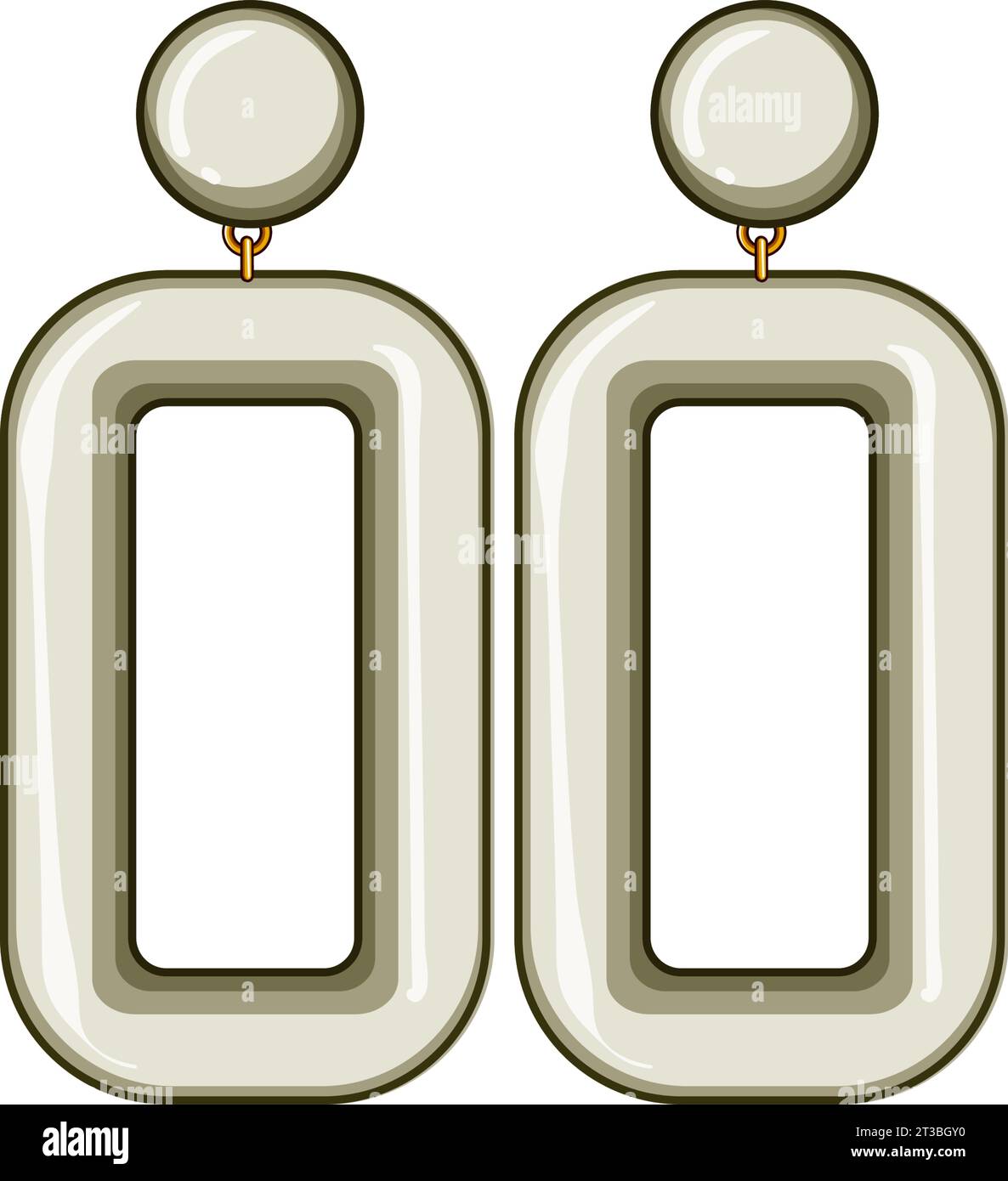 woman boho earrings cartoon vector illustration Stock Vector Image ...