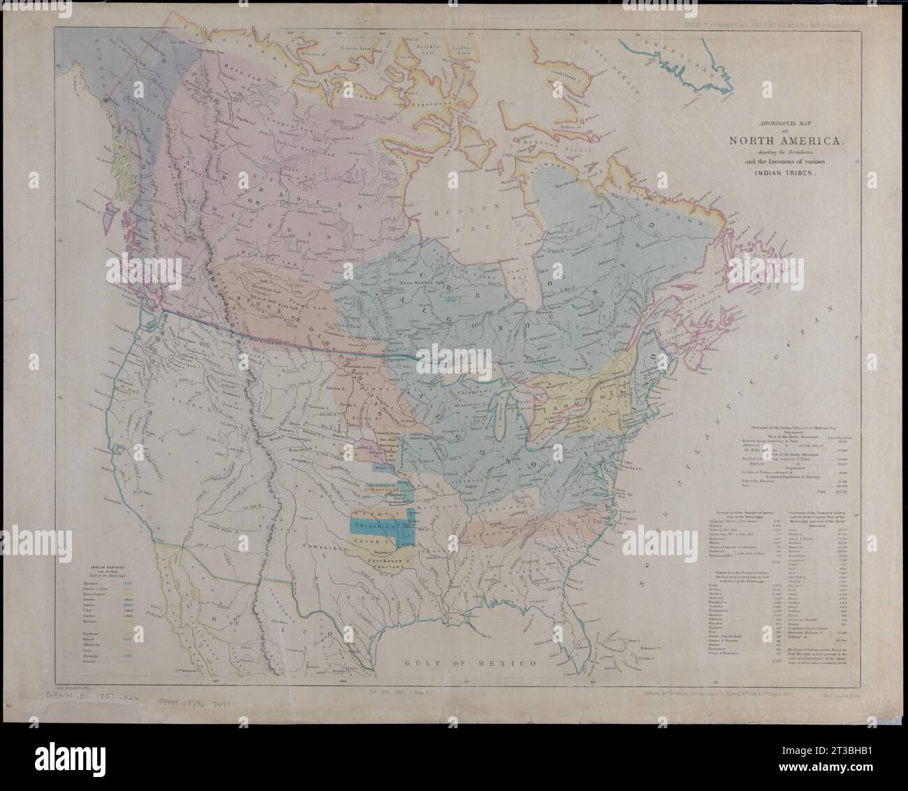 Aboriginal map of North America, denoting the boundaries and the ...