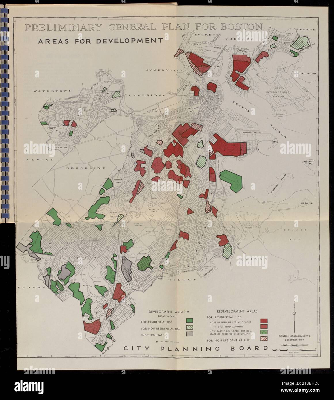 Maps from General plan for Boston : preliminary report, December, 1950 ...