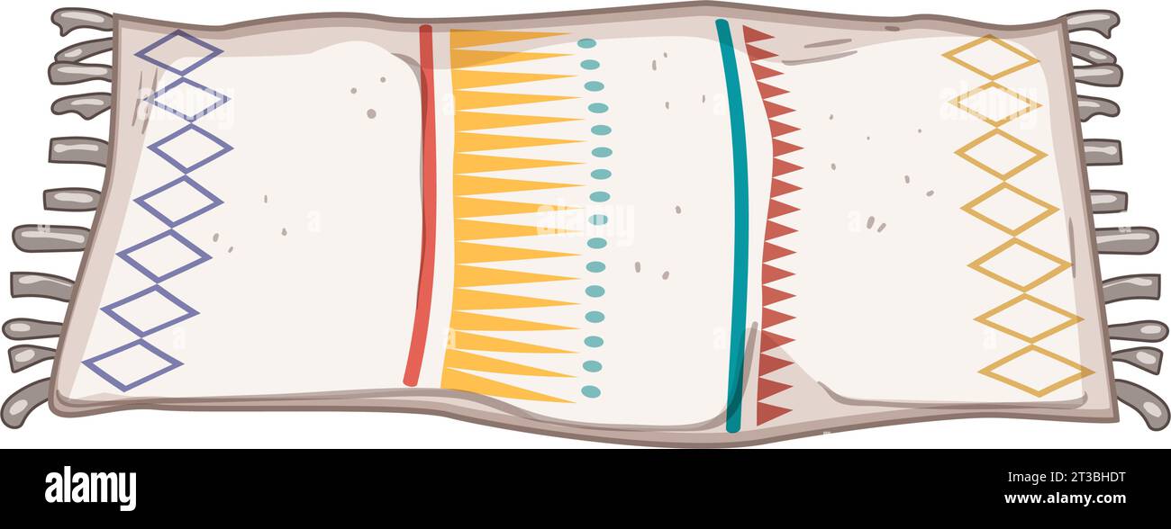 texture boho rug cartoon vector illustration Stock Vector Image & Art ...