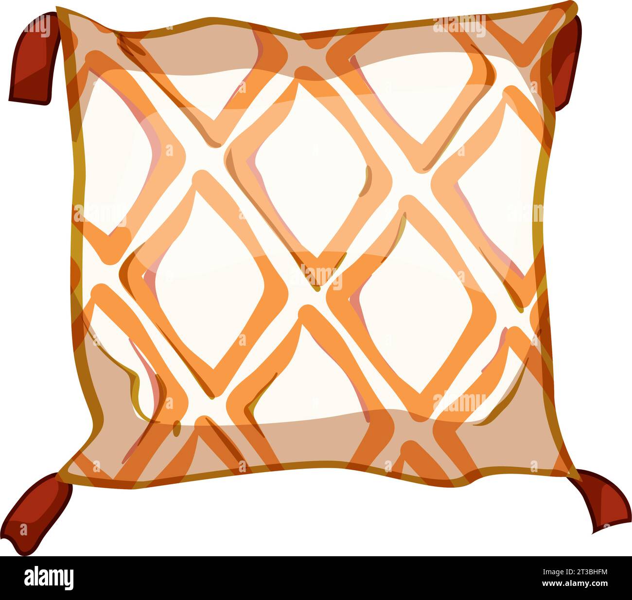 Decoration Boho Pillow Cartoon Vector Illustration Stock Vector Image