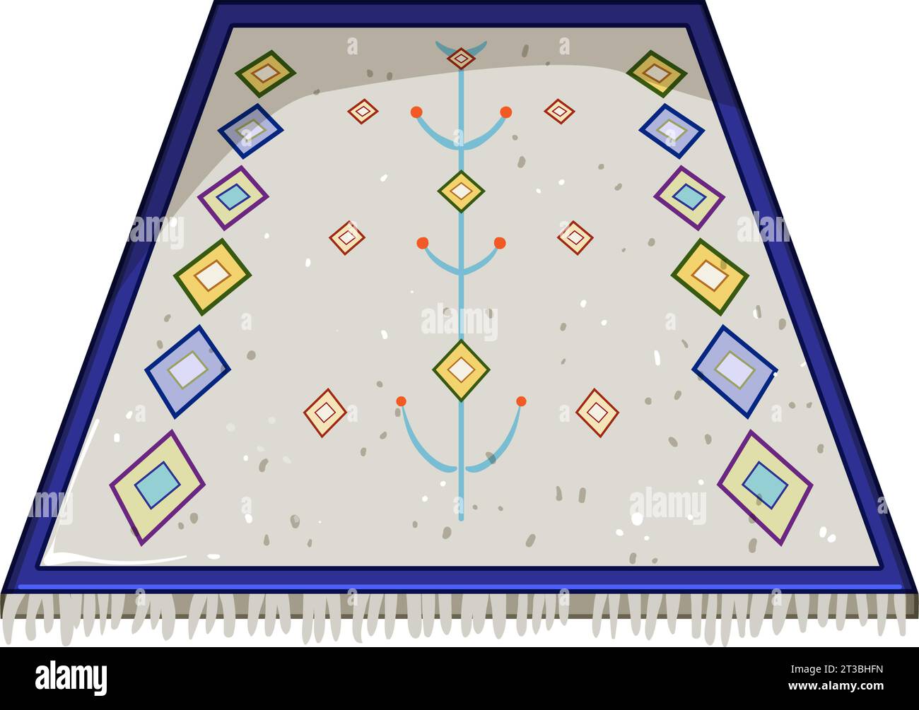 kilim boho rug cartoon vector illustration Stock Vector Image & Art - Alamy