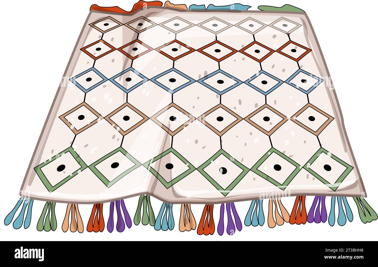 carpet boho rug cartoon vector illustration Stock Vector Image & Art ...