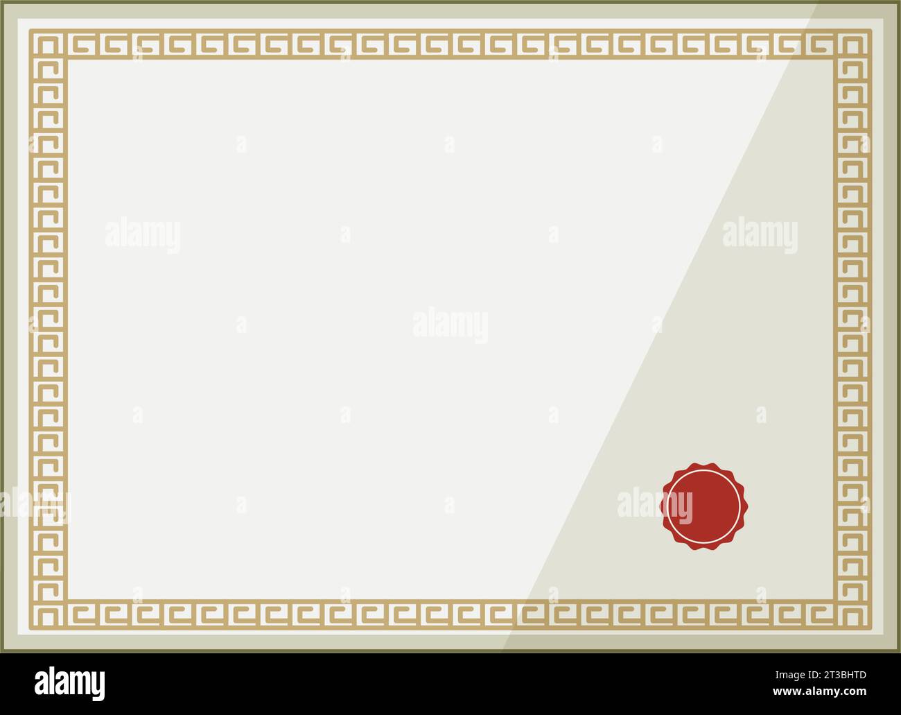 elegant certificate cartoon vector illustration Stock Vector Image ...