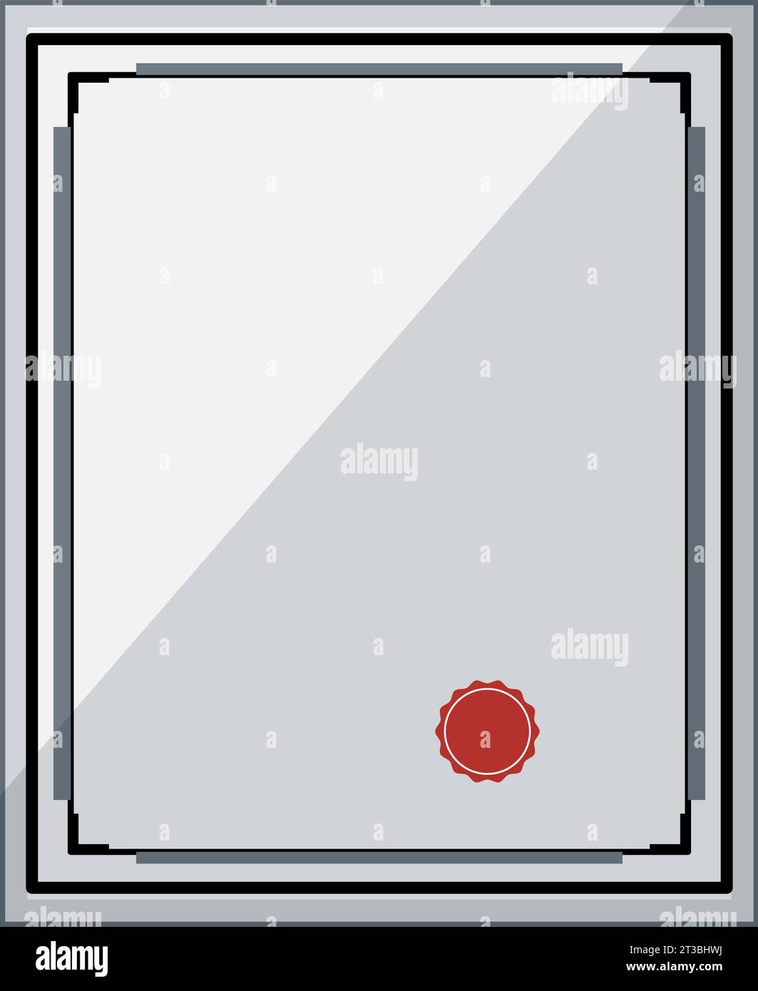 document certificate cartoon vector illustration Stock Vector Image ...