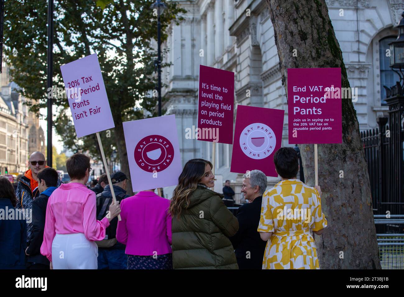 London, UK. 24th Oct, 2023. A protest outside Downing Street against ...