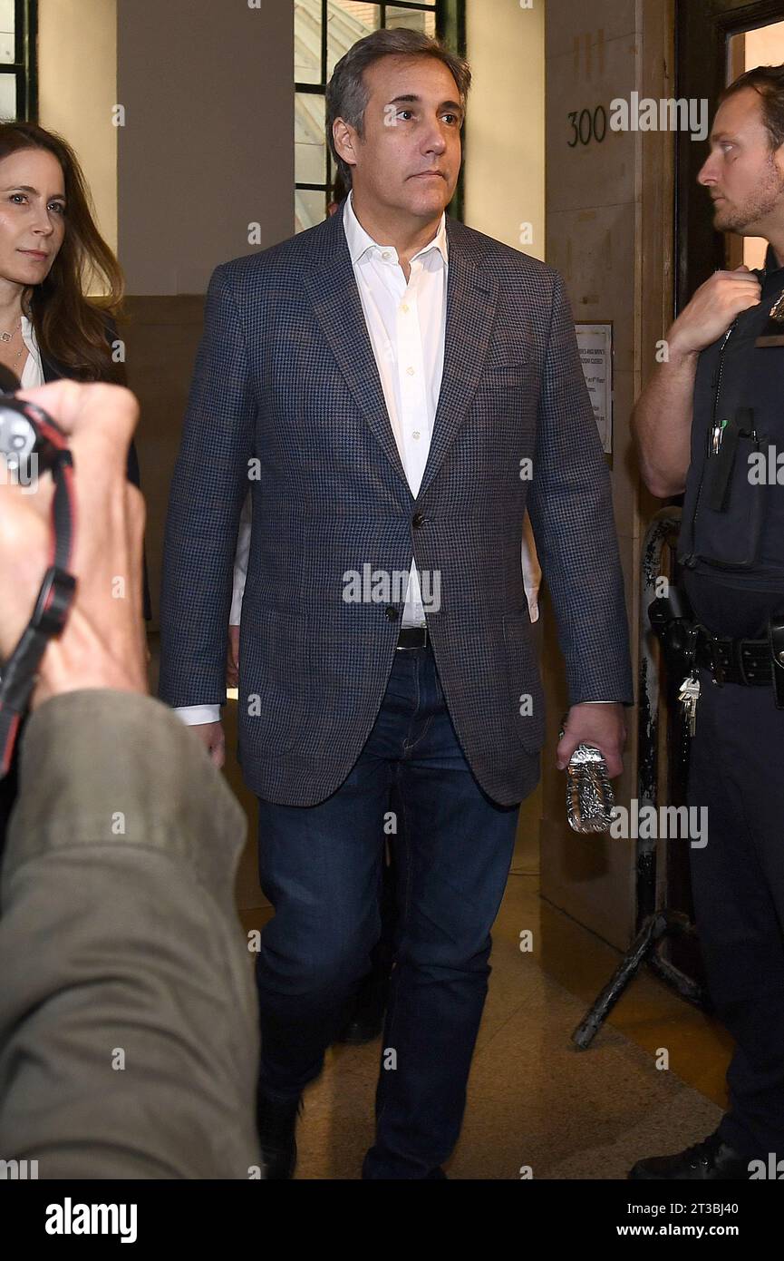 New York, USA. 24th Oct, 2023. Michael Cohen, the former personal ...