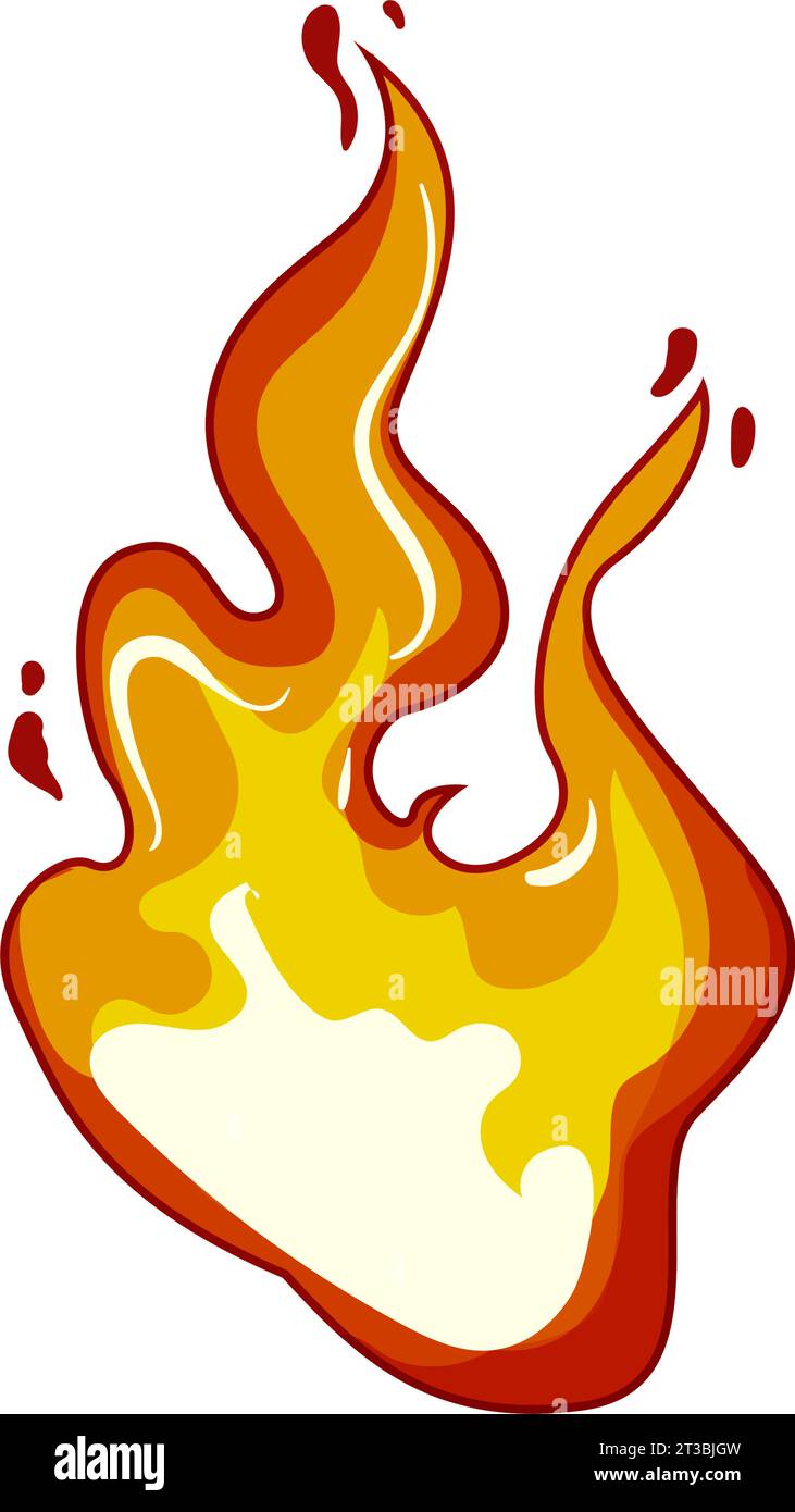 burn flame cartoon vector illustration Stock Vector Image & Art - Alamy