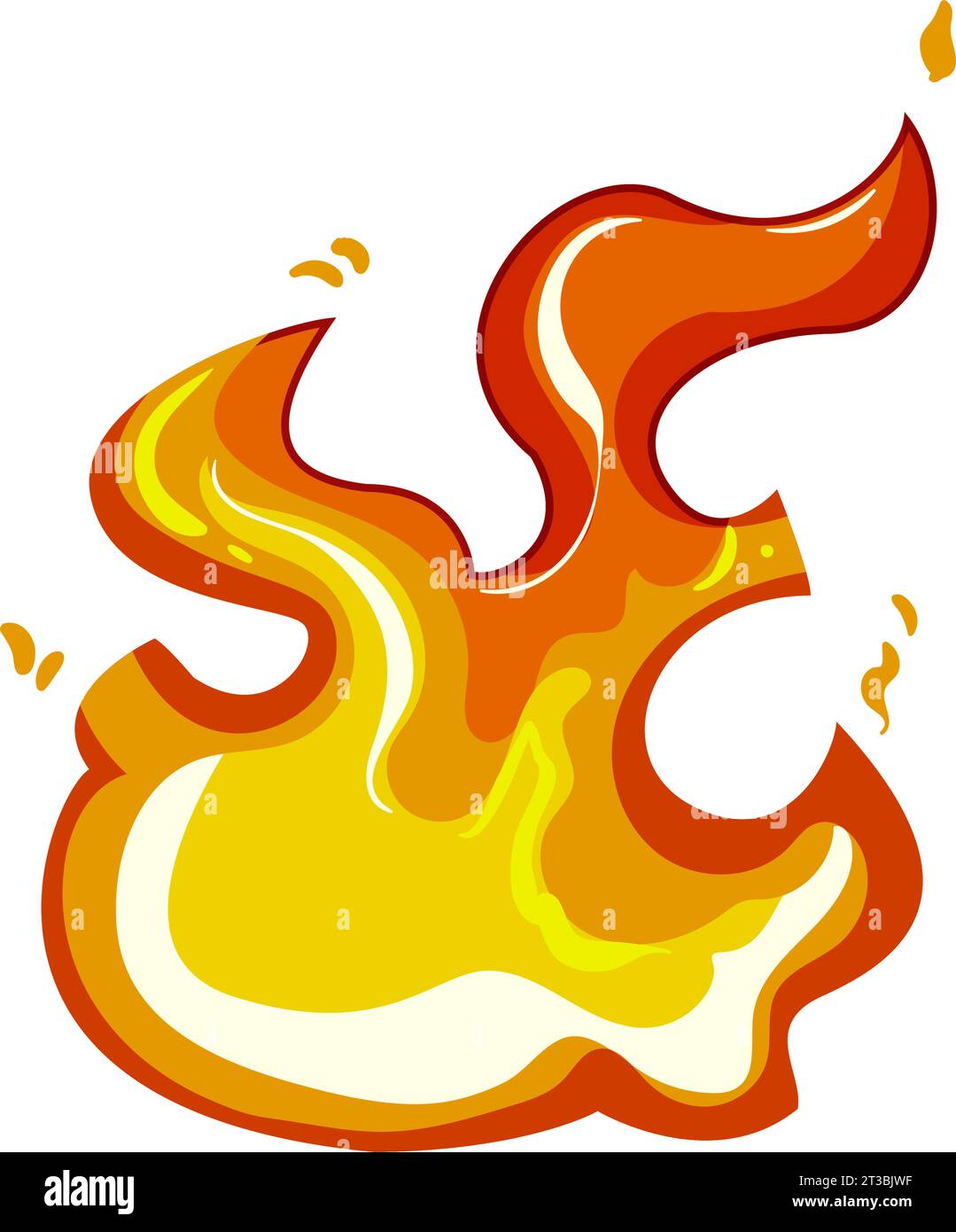 bright flame cartoon vector illustration Stock Vector Image & Art - Alamy