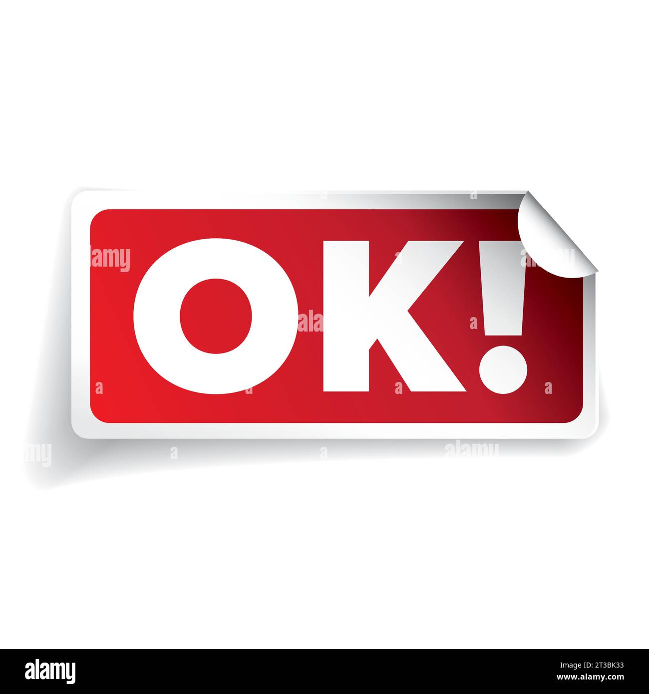 OK sign sticker vector red Stock Vector Image & Art - Alamy