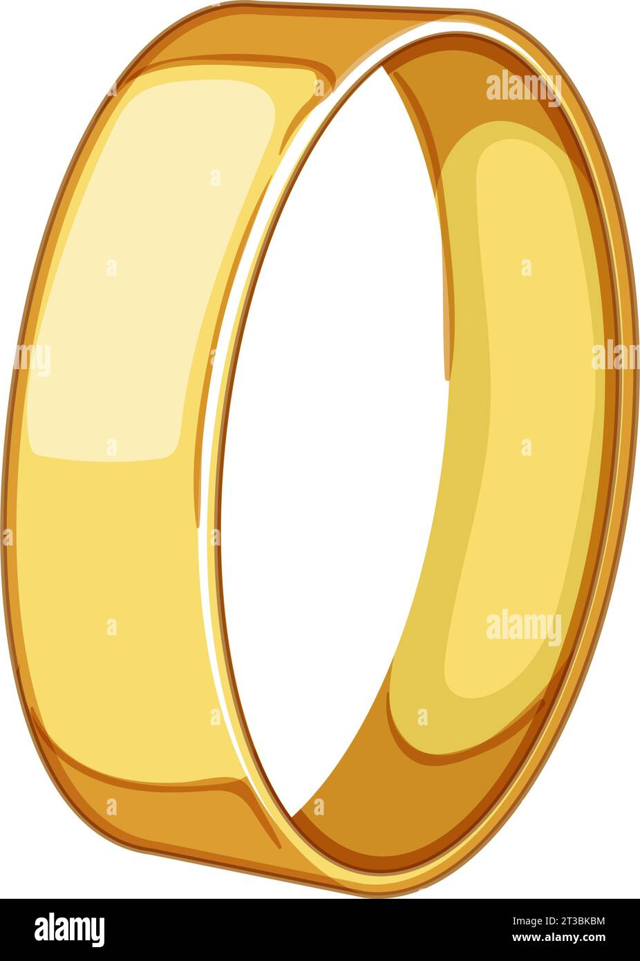 circle golden ring cartoon vector illustration Stock Vector Image & Art ...