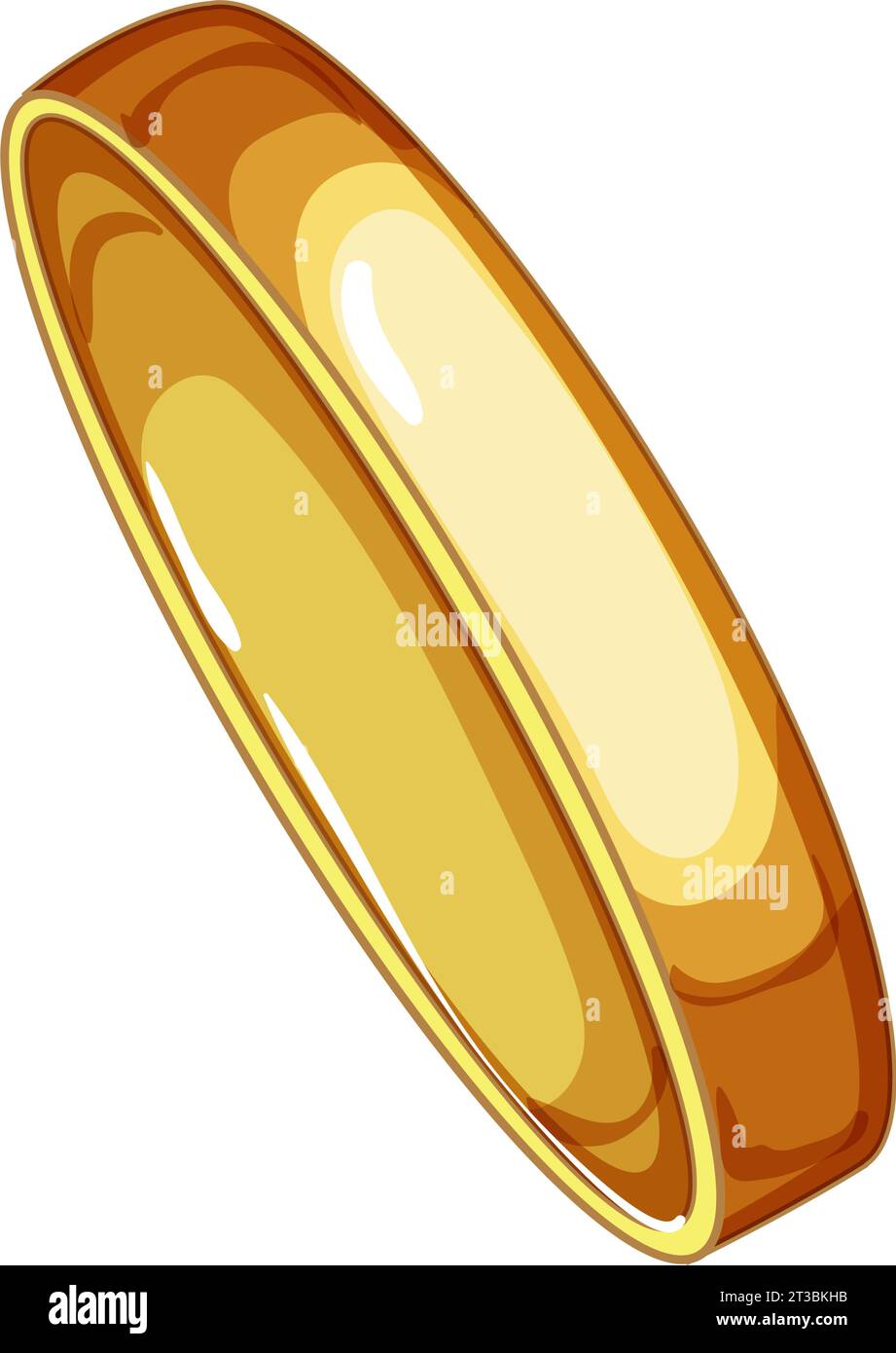 shape golden ring cartoon vector illustration Stock Vector Image & Art ...