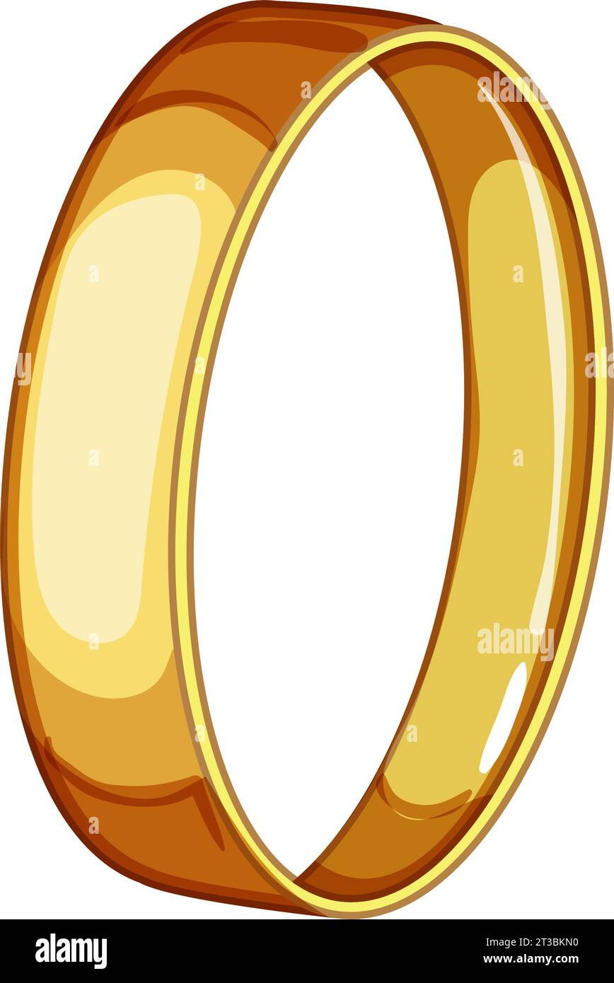 shine golden ring cartoon vector illustration Stock Vector Image & Art ...