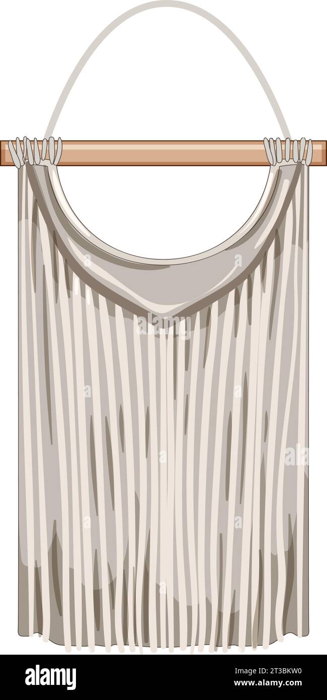boho macrame wall hanging cartoon vector illustration Stock Vector ...