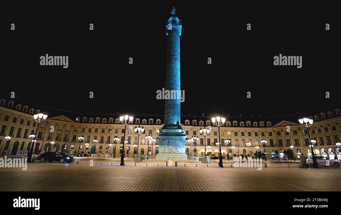 Amazing and luxury Vendome Square in Paris by night - CITY OF PARIS ...