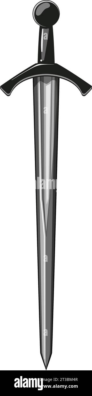 blade medieval sword cartoon vector illustration Stock Vector Image ...