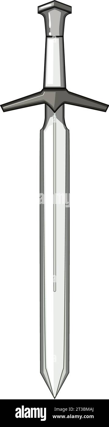 knife medieval sword cartoon vector illustration Stock Vector Image ...