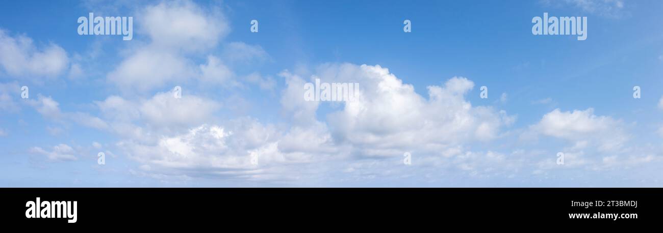 panoramic blue sky with white clouds Stock Photo - Alamy