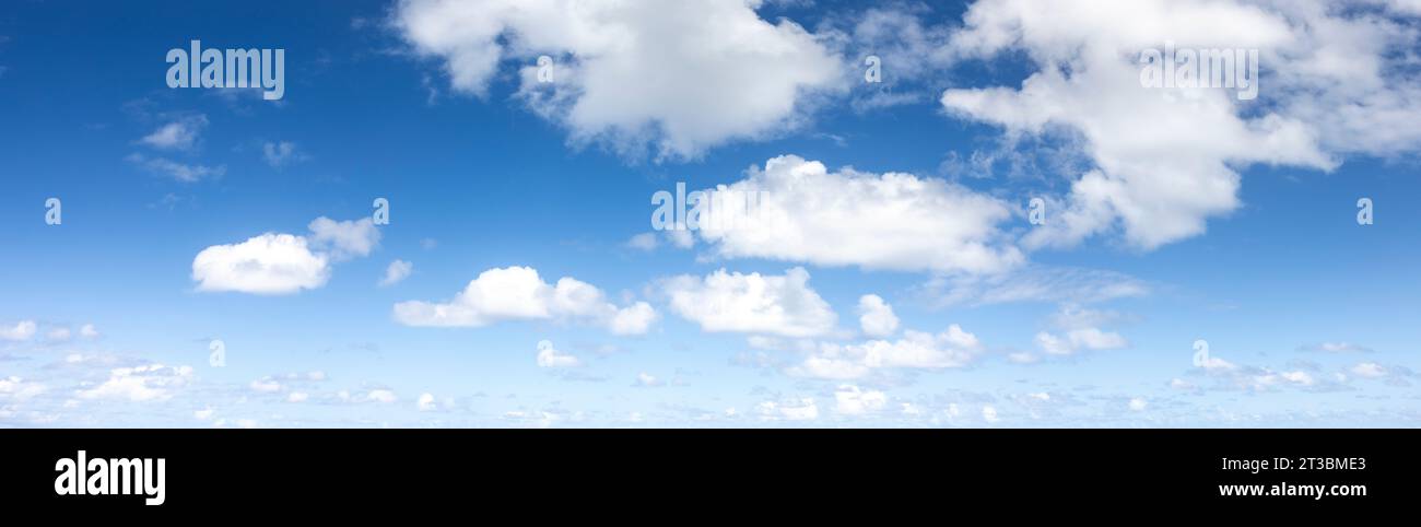 panoramic blue sky with white clouds Stock Photo - Alamy