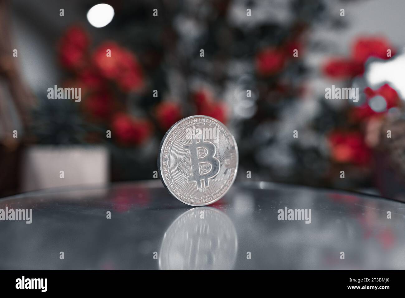 Bitcoin gold coin - cryptocurrency concept - aesthetic blurred ...