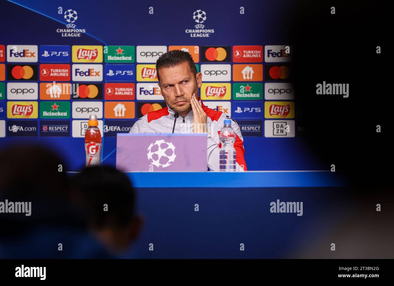Leipzig, Germany. 24th Oct, 2023. Soccer: Champions League, before the ...