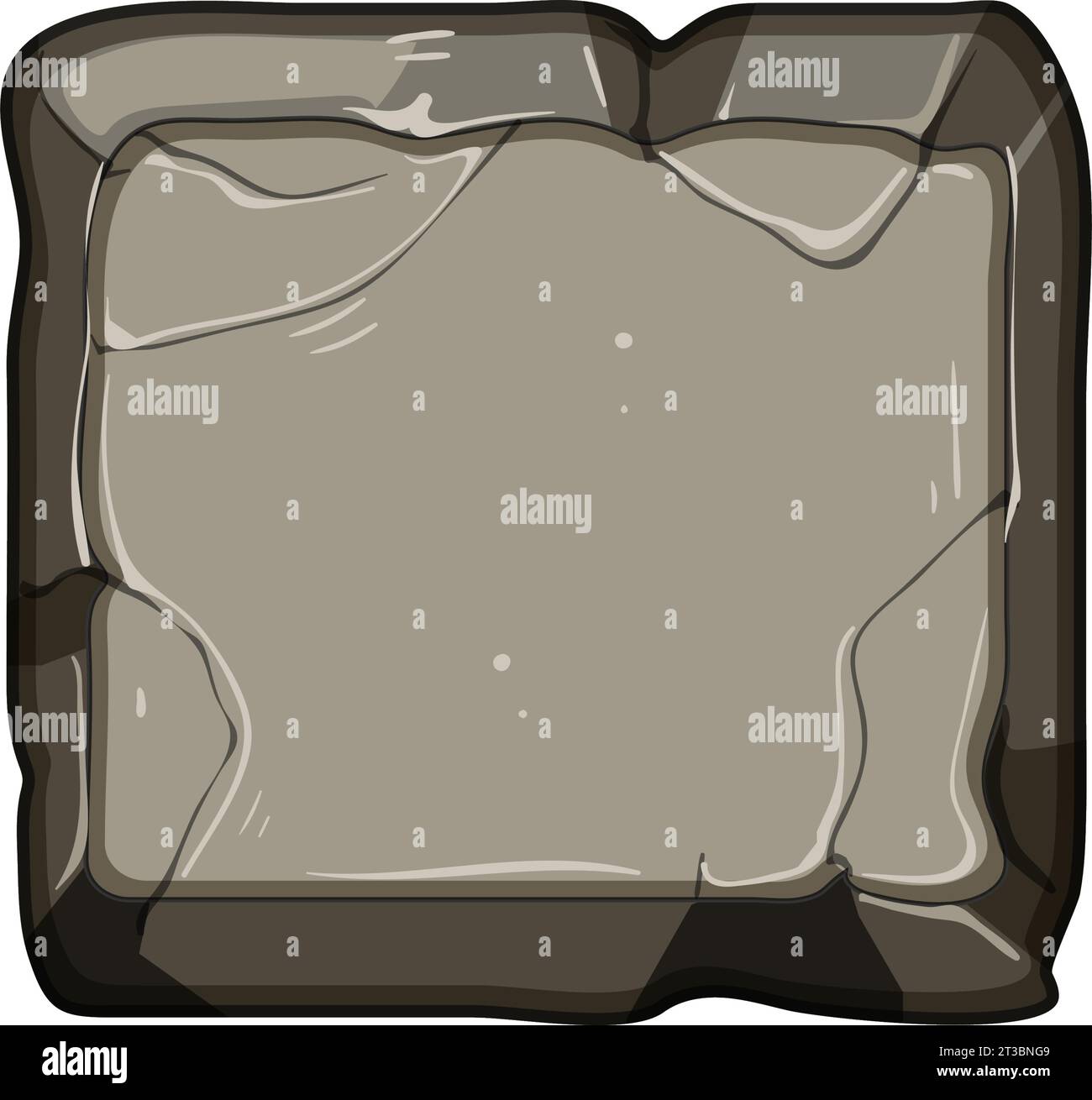 interface stone button cartoon vector illustration Stock Vector Image ...