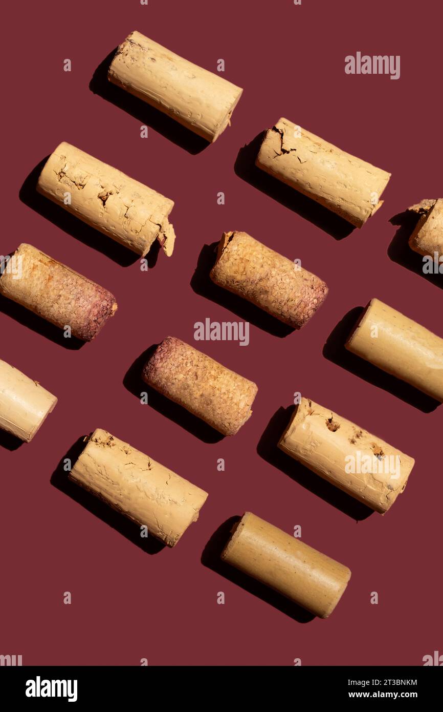Wine corks collection. Flat lay Stock Photo - Alamy