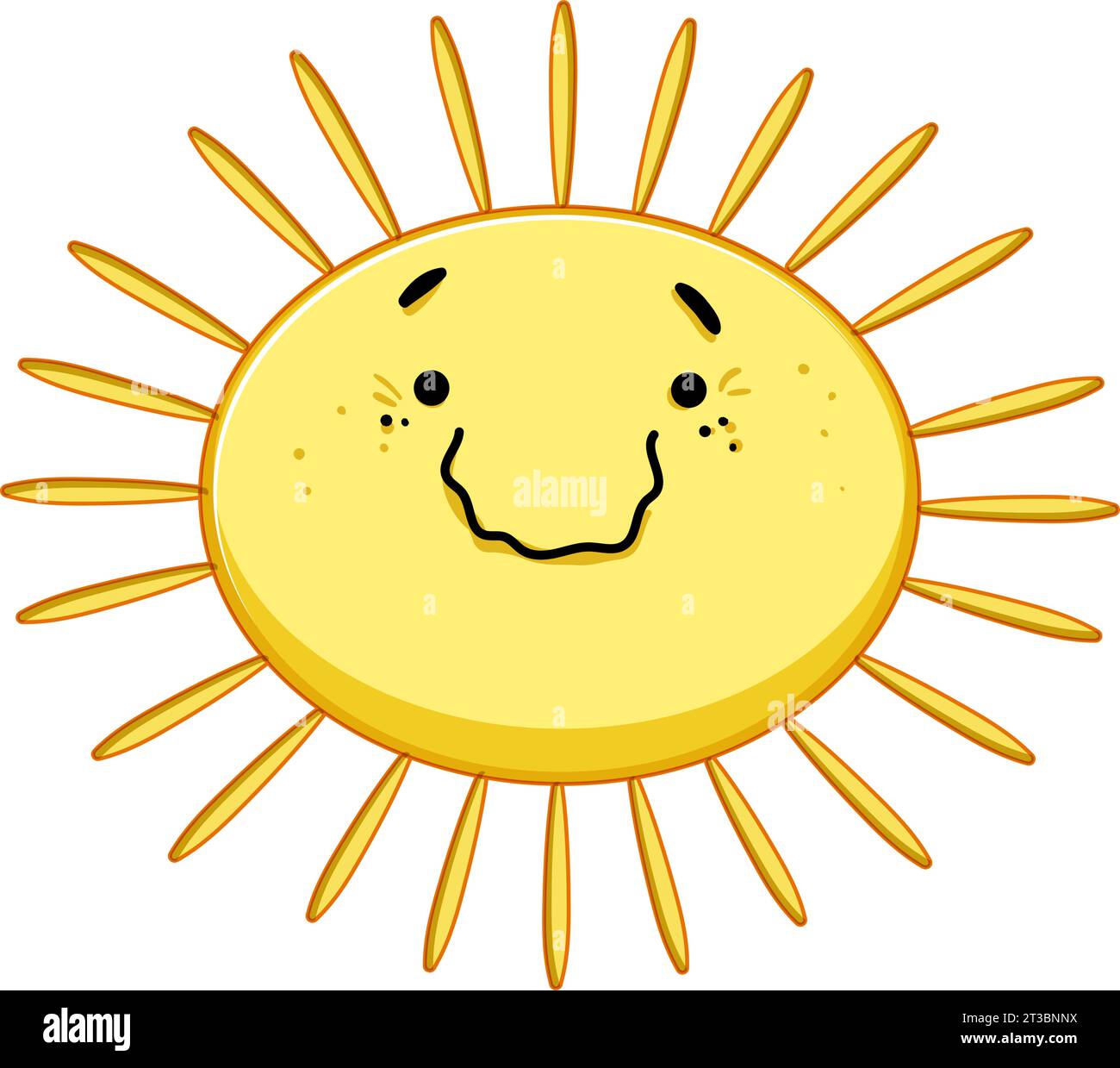 retro sun character cartoon vector illustration Stock Vector Image ...