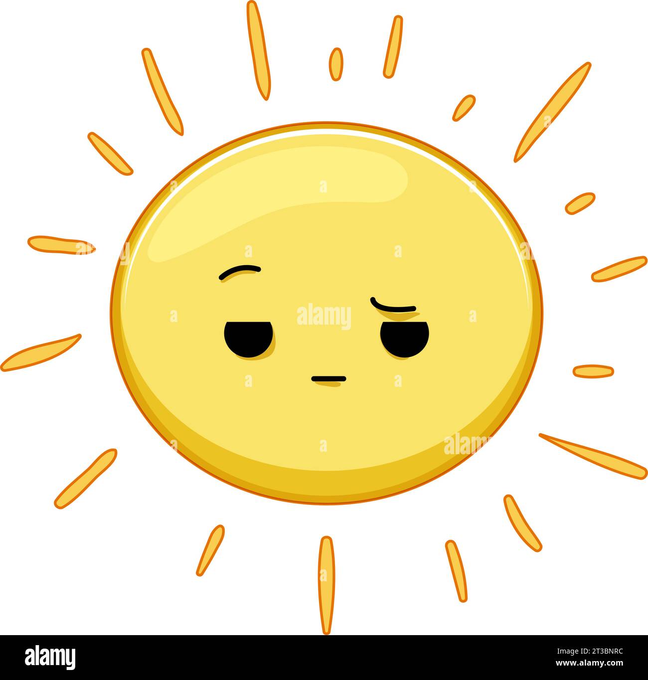 smile sun character cartoon vector illustration Stock Vector Image ...