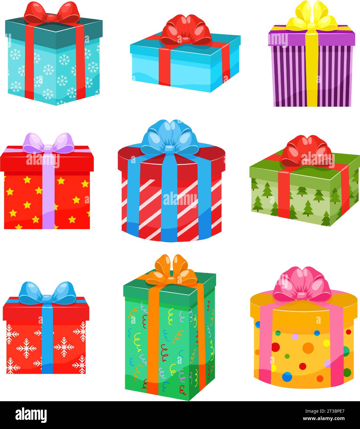 Wrapped boxes Stock Vector Images - Alamy