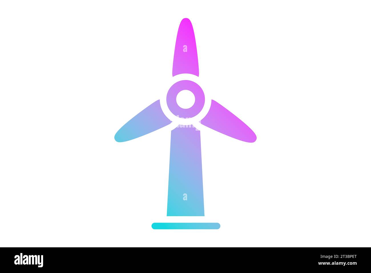 Wind energy pixel perfect gradient linear vector icon. Renewable power sources. Eco friendly ...