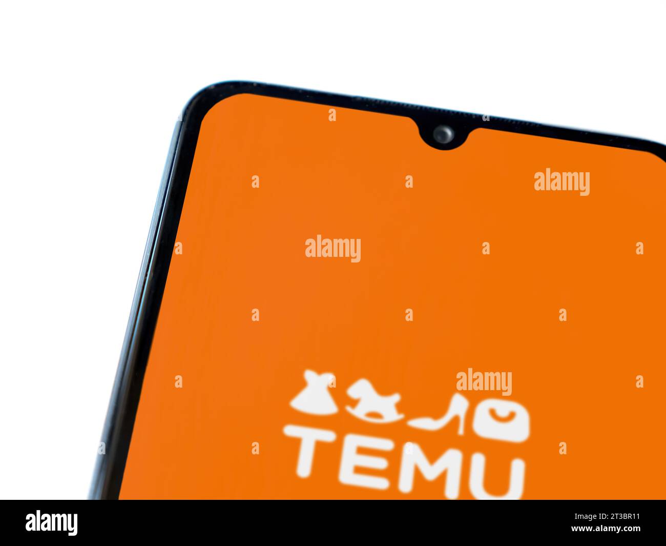 Lod, Israel - July 16,2023: Temu app launch screen on smartphone on ...