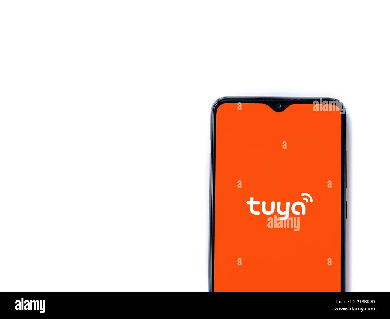 Lod, Israel - July 16,2023: Tuya Smart app launch screen on smartphone ...